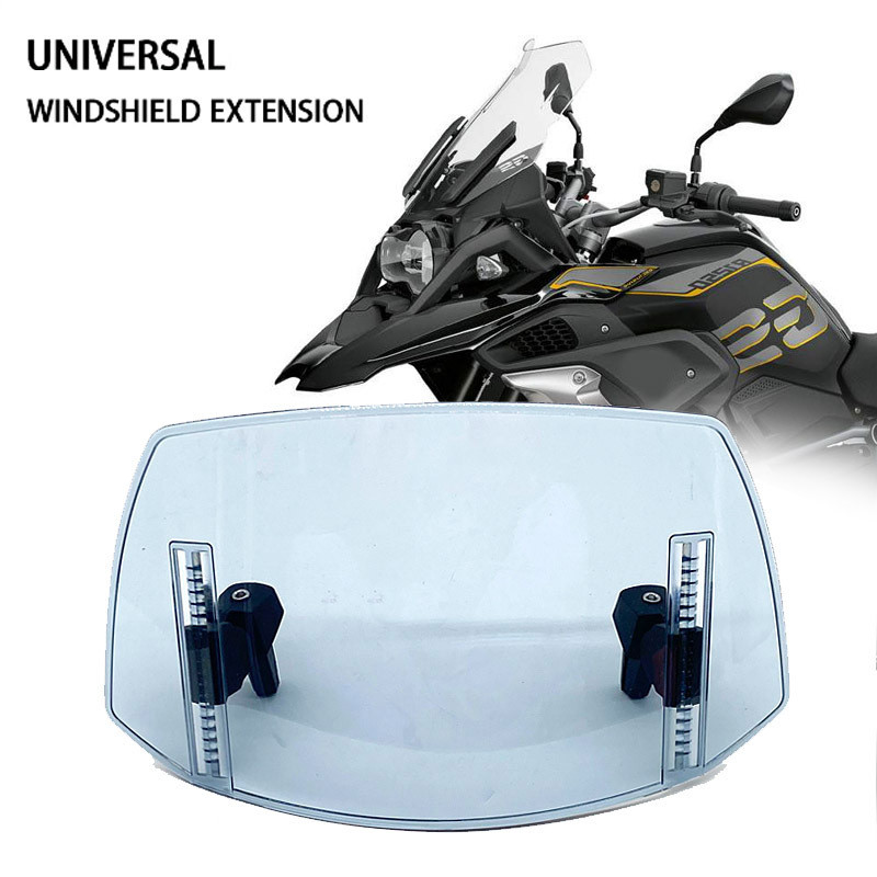 Motorcycle Universal Risen Adjustable Wind Screen Extension Windshield ...