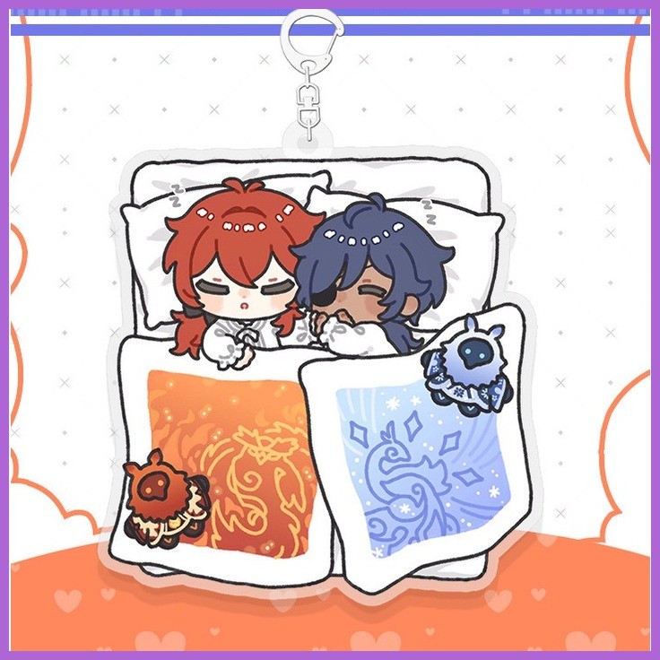 Sam Genshin Impact Keychain Anime Keyring Acrylic Cute Bag Pendant ...