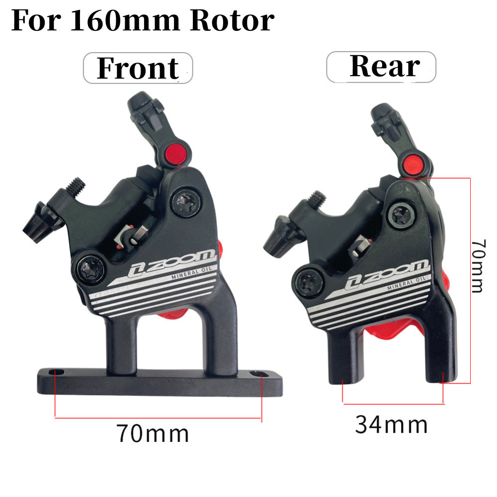 ZOOM Bicycle Hydraulic Brake Caliper Road Bike Disc Brake 140/160mm ...