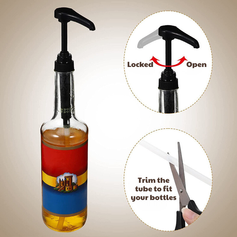Syrup Pump Bottle Nozzle Milk Tea Coffee Syrup Dispenser Replacement ...