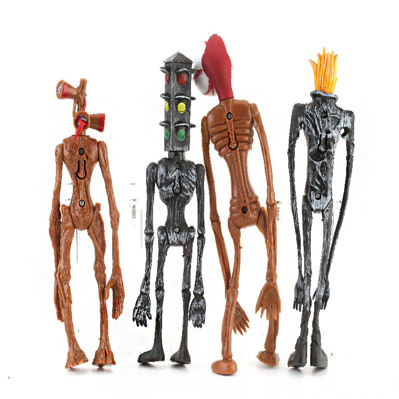 4Pcs/Set Cartoon Siren Head Action Figure Model Creative PVC Horror ...