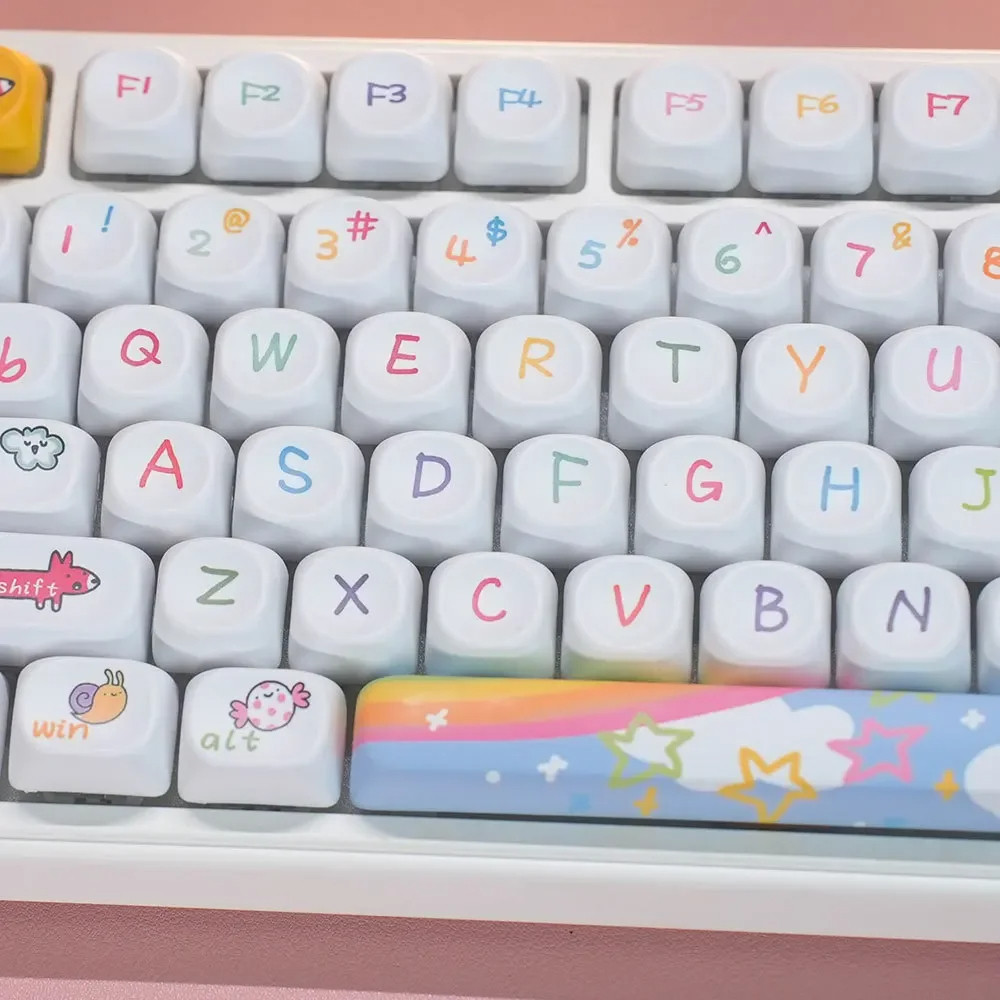 Animal Party Cute Key Caps 141 Keys MOA Keycaps Full Thermal ...