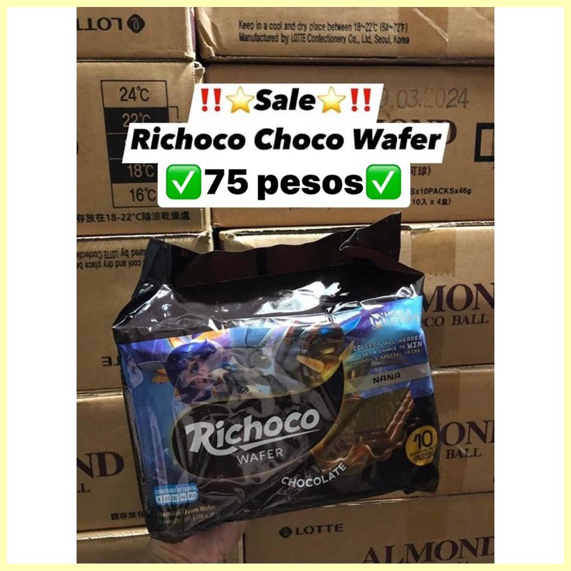 ⭐ ♞Richoco Nabati Chocolate Wafer 10 Pack Inside | Shopee Philippines