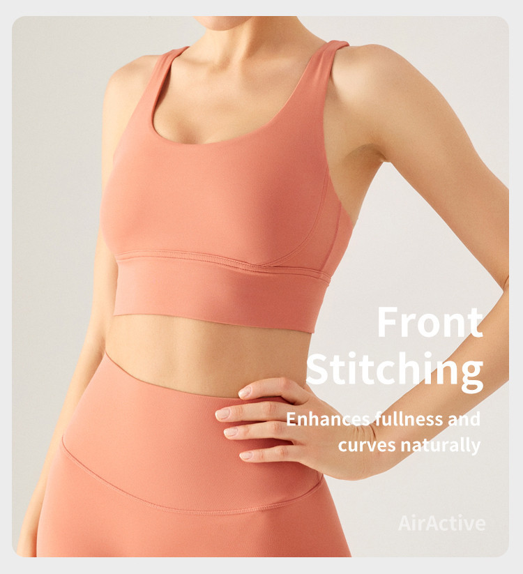 AirActive Serenity Flow Bra Sports Bra with Pads Barely-There Comfort Open-Back Design Women’s ...