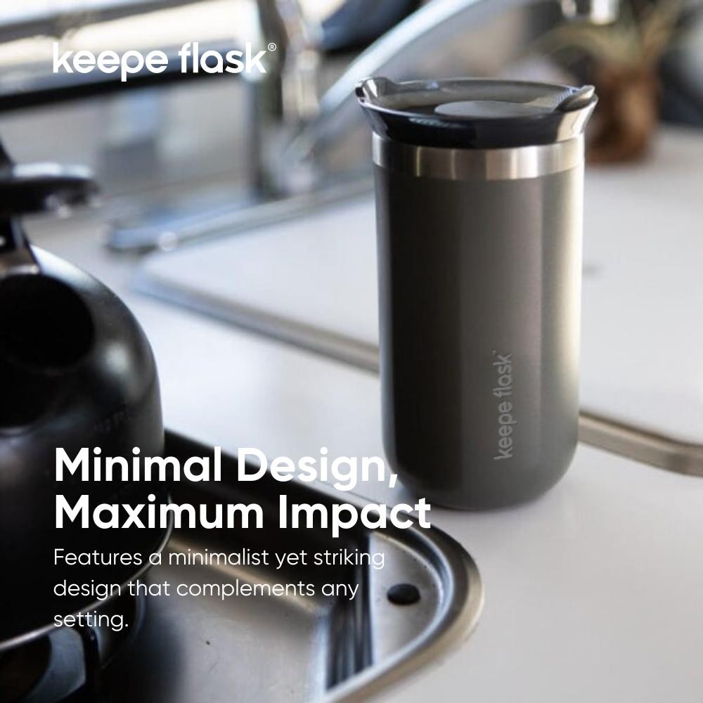 [Name Engraving] Keepe Flask Premium Onyx Black Coffee Mug Personalized ...