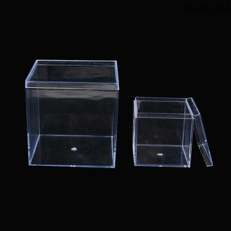 Shangze1 1Pc Transparent Acrylic Boxes With Cover Plastic Organizer ...