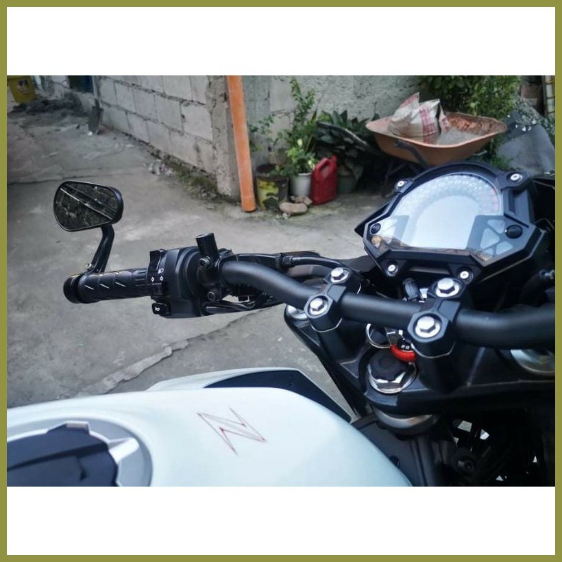 Karztec Ultra wide view bar end carbon side mirror, full aluminum ...