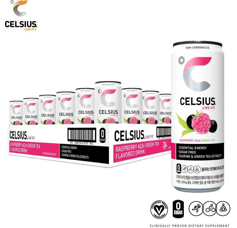 CELSIUS ENERGY DRINK RASPBERRY ACAI GREEN TEA 1 PC | Shopee Philippines