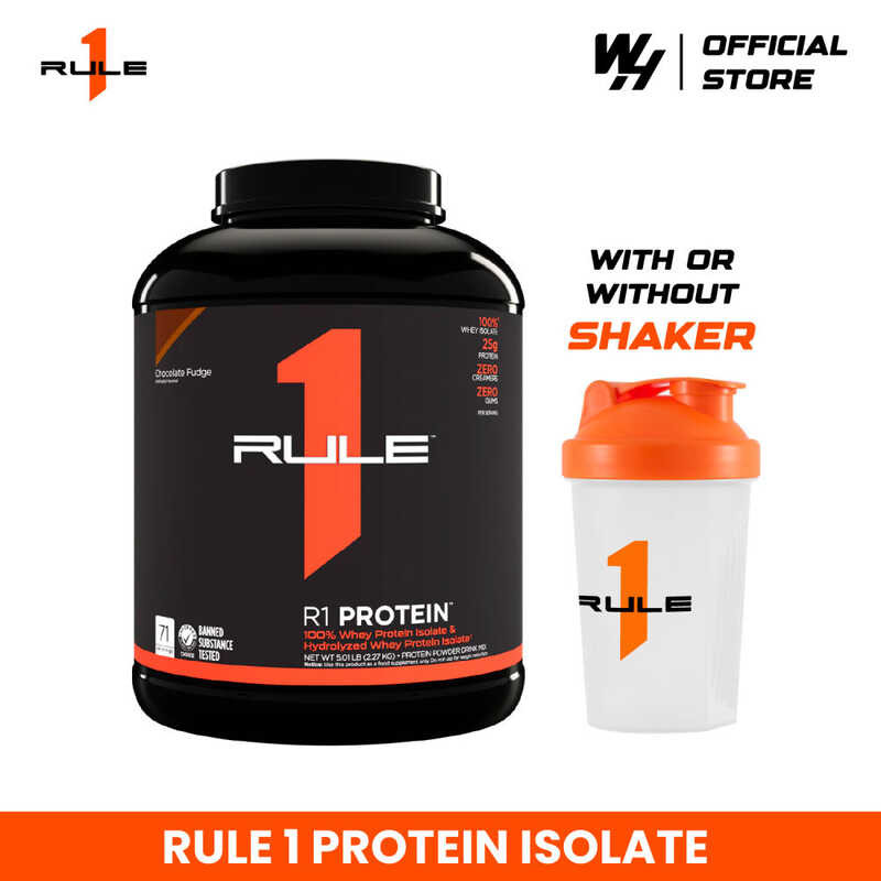 RULE 1 R1 100% WHEY PROTEIN ISOLATE 5Lbs With SHAKER (76 Servings ...