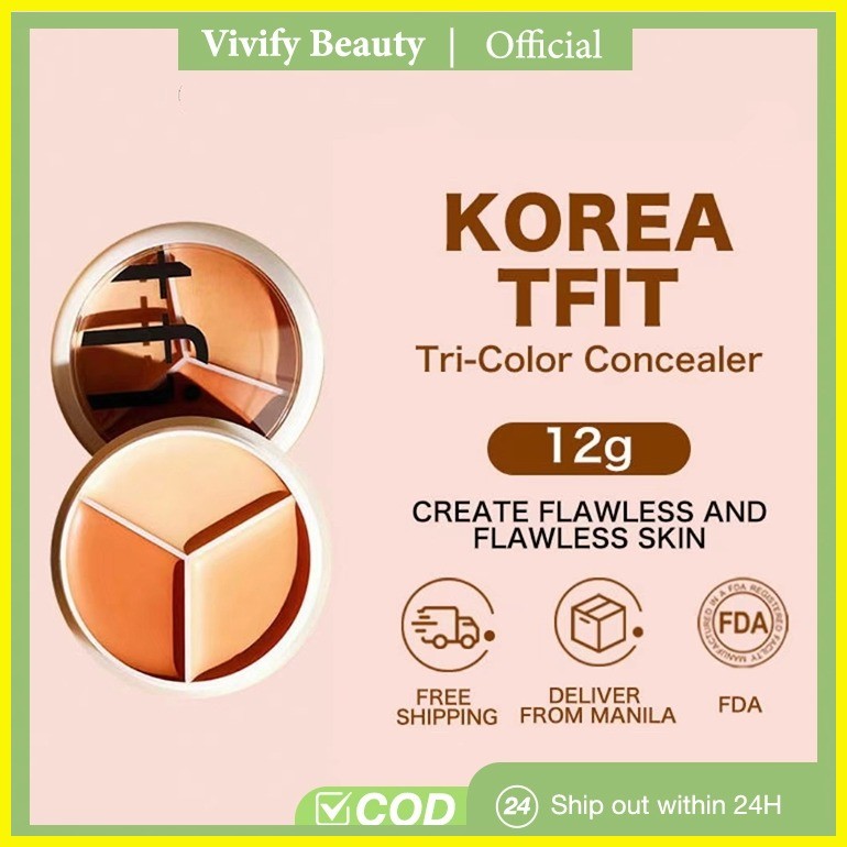 Buy 2 Take 4】Original Korea TFIT 3 Color Concealer Cover Up Pro Spot ...