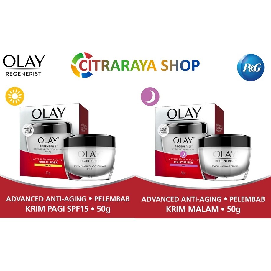 Olay CARE SET Regenerist Revitalizing Hydration UV SPF 15 DAY CREAM & NIGHT CREAM 50g | Shopee ...