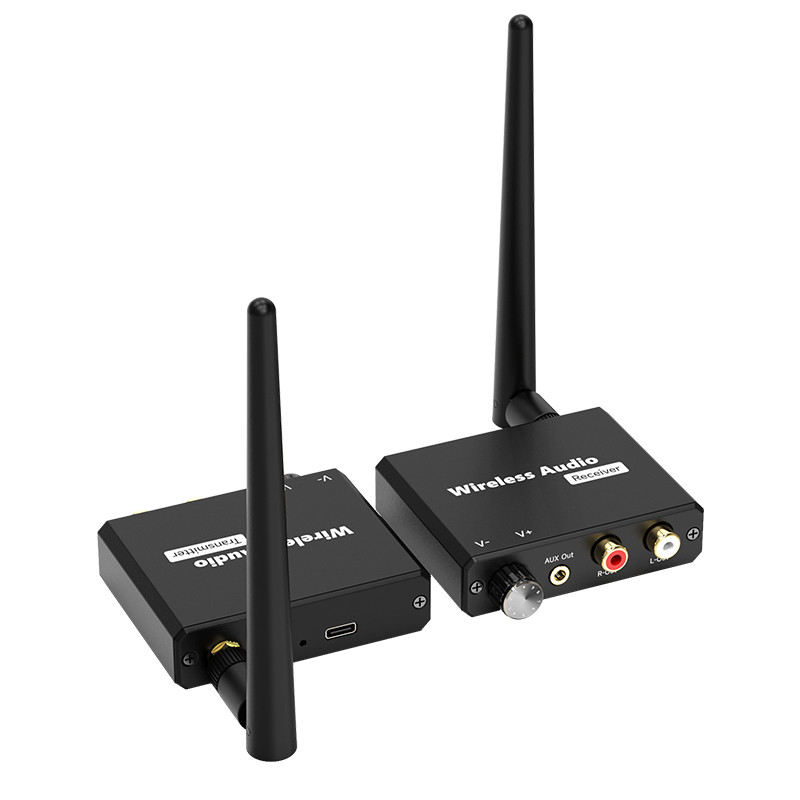 50M 5.8G Wireless Audio Sender Transmitter and Receiver 2.4G Wireless ...