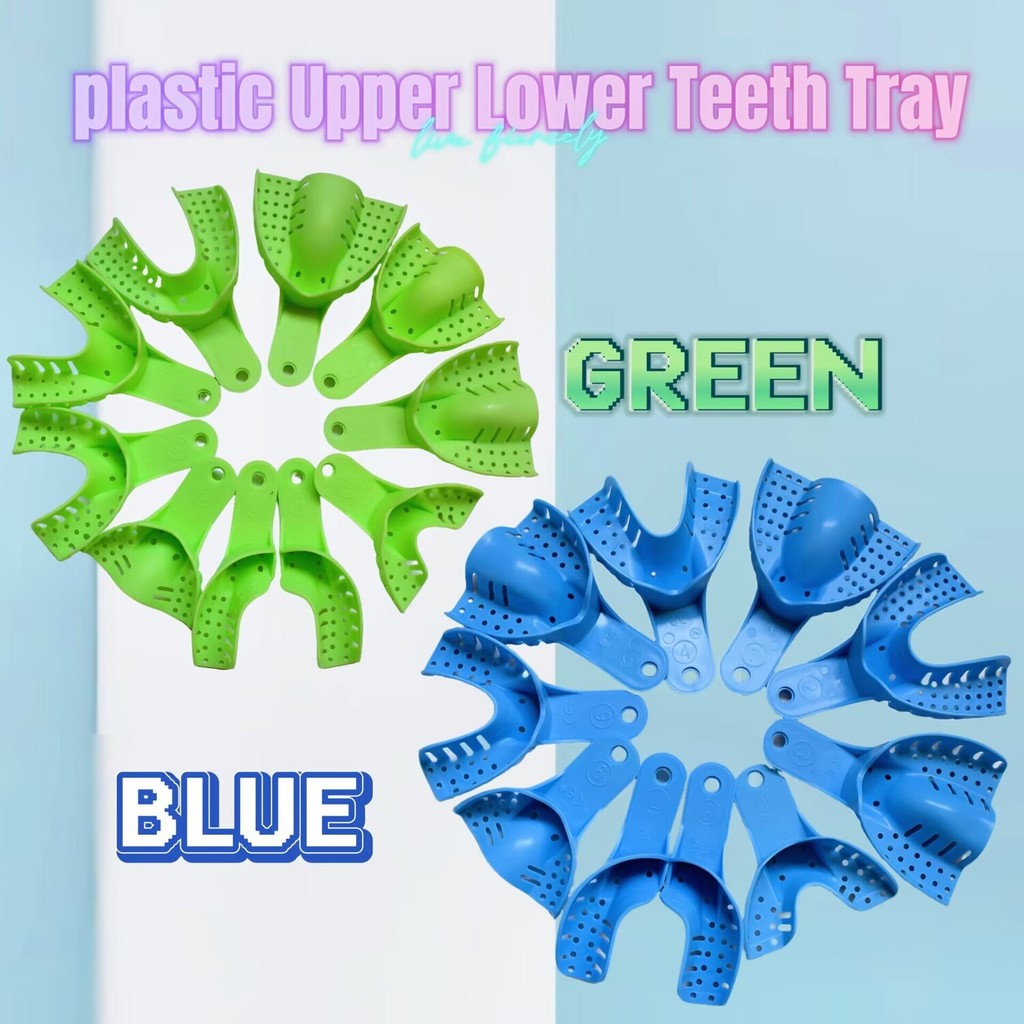 trays Dental plastic Upper Lower Tray Teeth Holder impression buckets ...