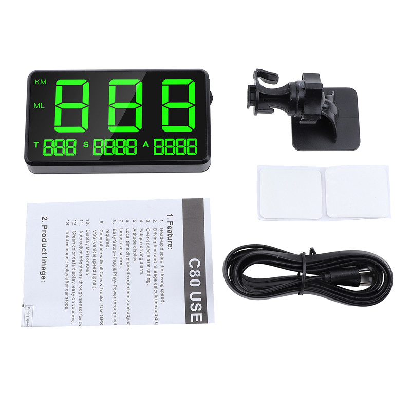 GPS Speedometer 4.5" Large Screen Digital Car Speed Display Over ...