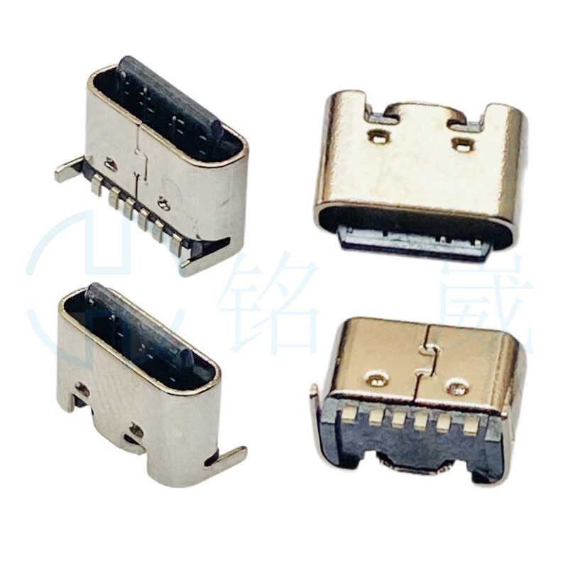 Horizontal Type-C 8-pin female socket board with 90 degree four pin ...