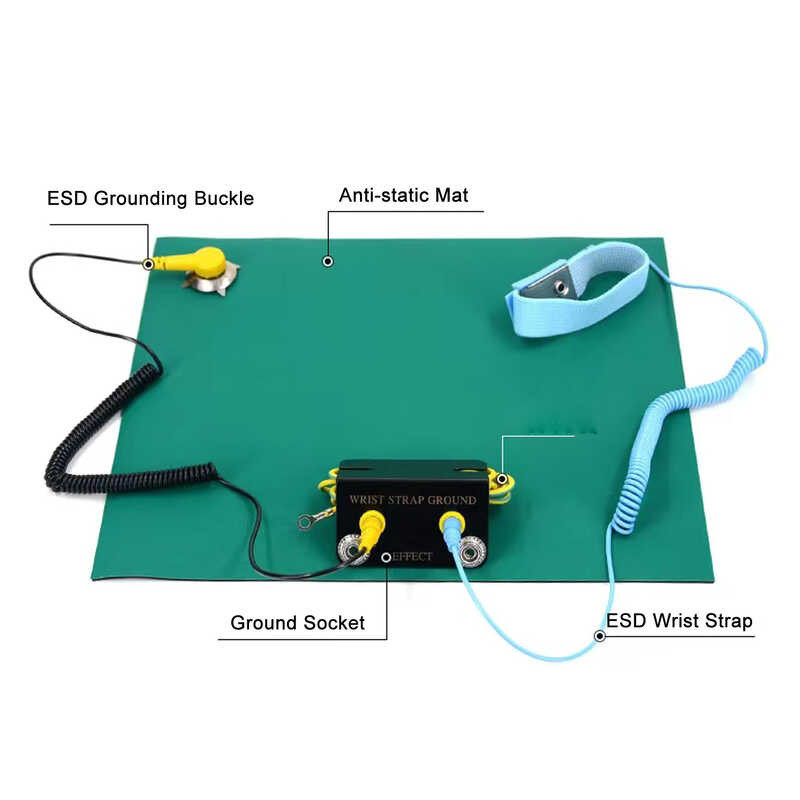 Anti Professional Static Ground L Shaped Socket Banana Plug ESD Wrist ...