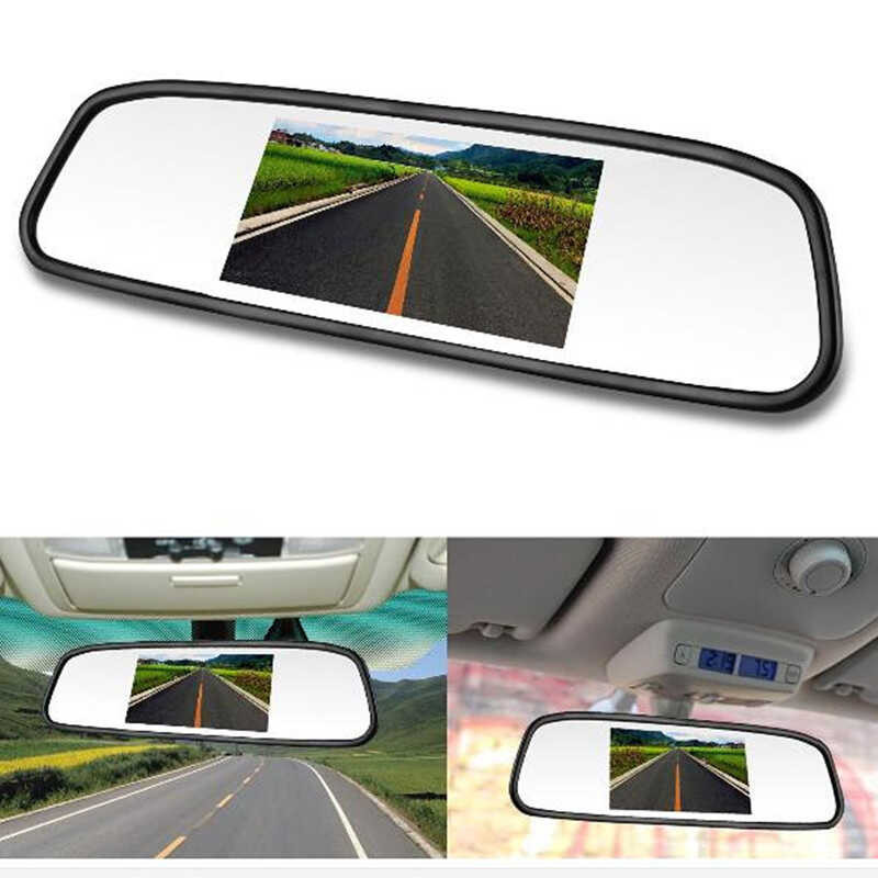 Pulgada 4.3 Car - Monitor Auto Rear View Mirror LCD Screen 12V ...