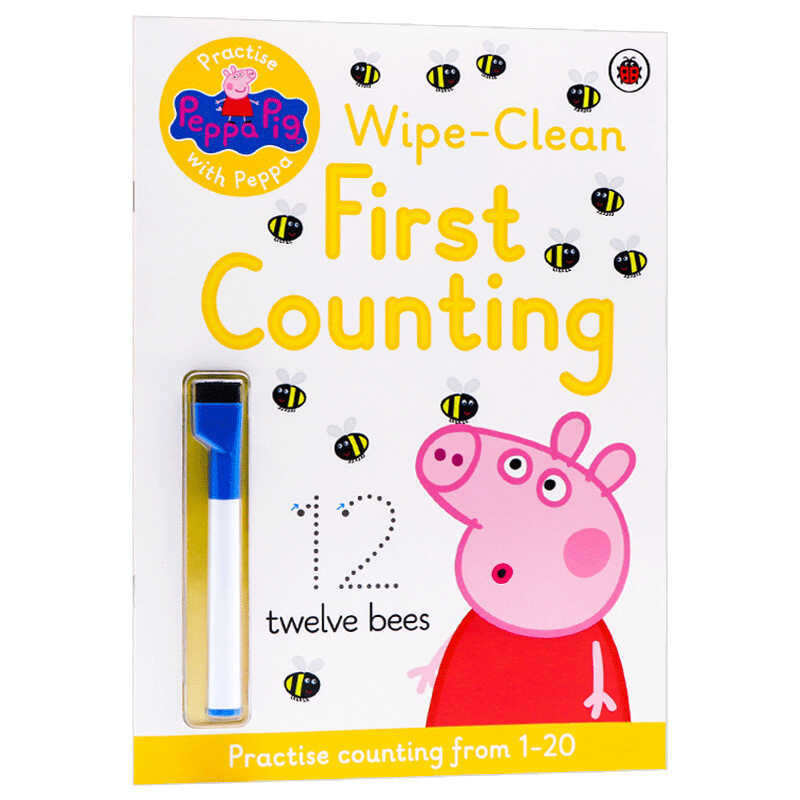 Peppa P ig Wipe Clean First Counting Peppa Pig learns math in English ...