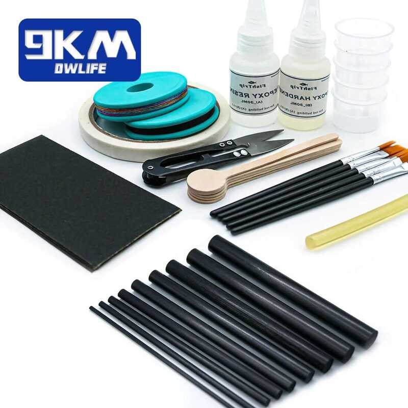 Fishing Rod ⭐ Repair Kit Complete With Epoxy,10Pcs Carbon Fiber Sticks ...