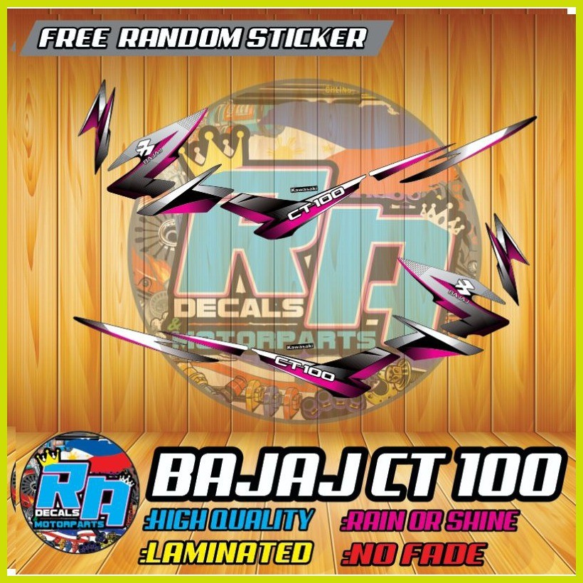 ♥ ∮ Bajaj CT 100 Stock Decals | Shopee Philippines