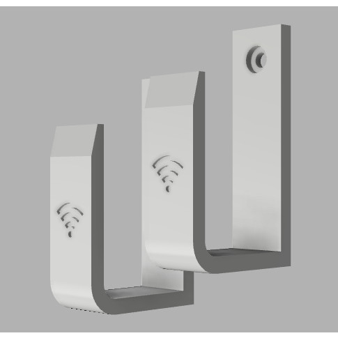 3d printed internet / wifi modem wall mount (SOLD AS PAIR & WITH SCREWS ...