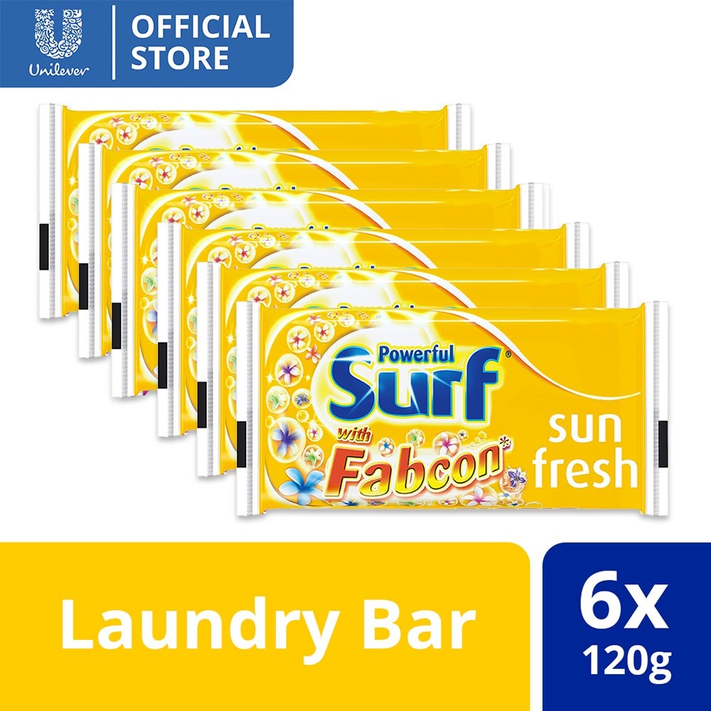 ♈ Surf Bar Detergent Sun Fresh 120G Jumbo Cut - Set of 6 | Shopee ...