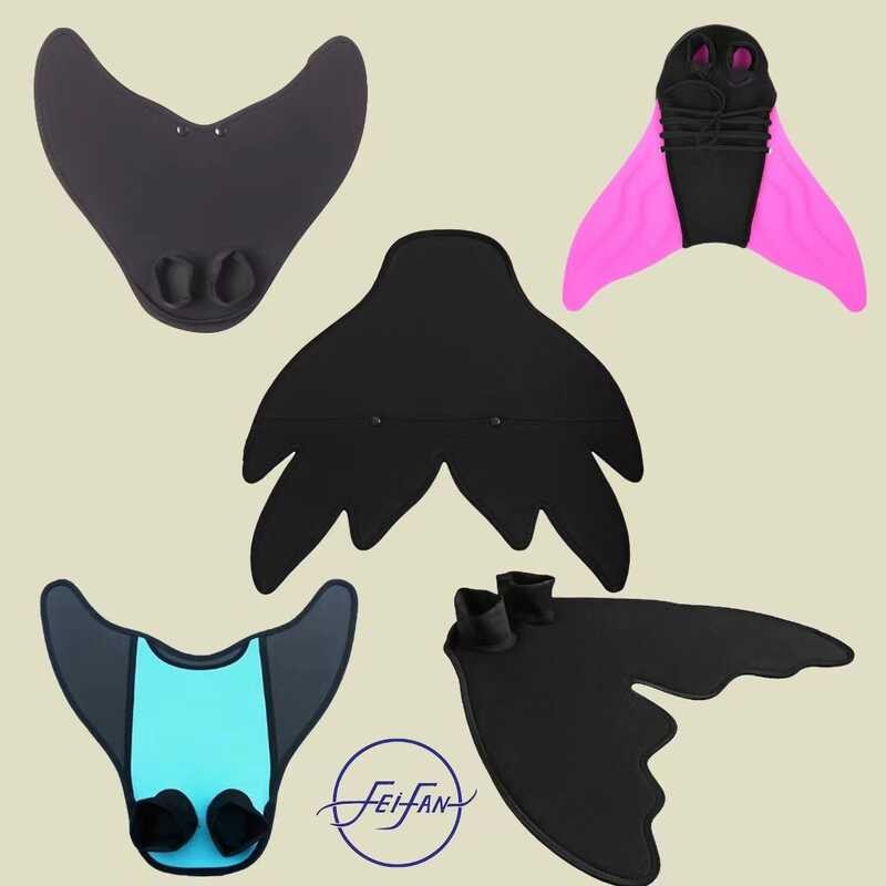 Professional COD Snorkeling Flippers Mermaid Single Piece Integrated ...