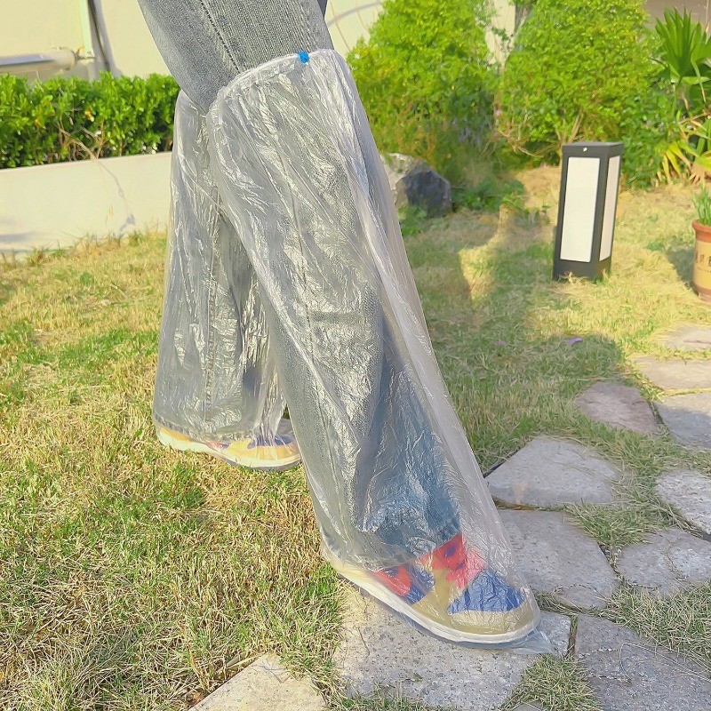 10Pcs Transparent Thickened Rainproof High Tube Foot Cover Disposable ...