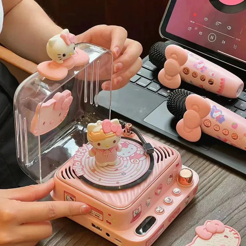 Hello Kitty Anime Sanrio Ins Kawaii Record Player Cute Cinnamoroll ...