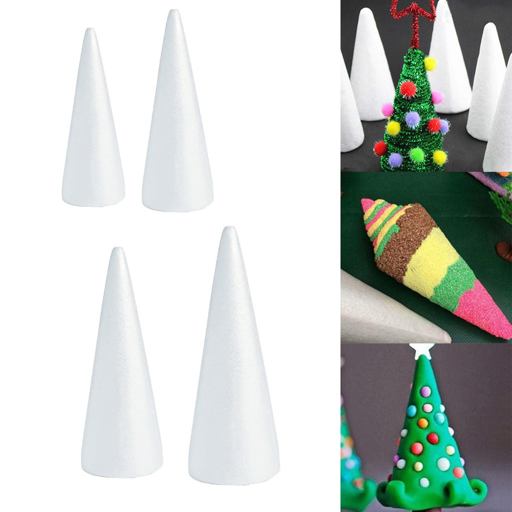 TBTOPONE ️ Foam Cones Polystyrene for Crafts DIY Painting Triangle Tree ...
