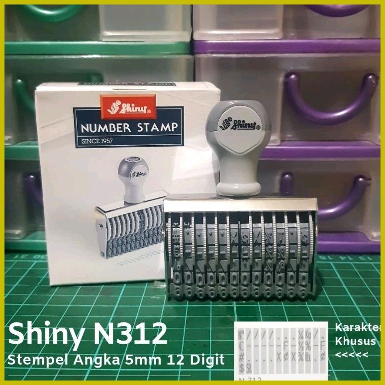 ¤ ☑ 12-digit Number Manual Stamp 3mm 4mm 5mm Shiny N512 N412 N312 ...