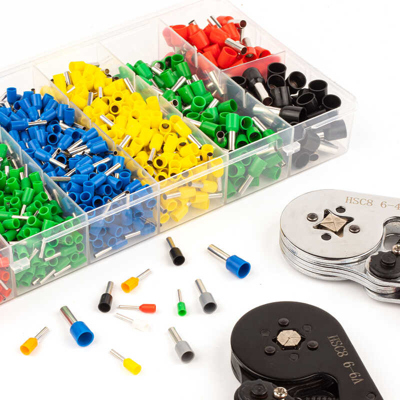 Cable Sleeve Wire Connector Electrical Kit Tubular Mini Crimping Plier ...