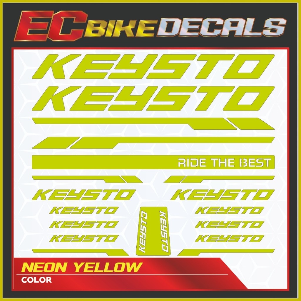EC BIKE Decals KEYSTO Bike Frame Vinyl Sticker for Mountain Bike/Road ...