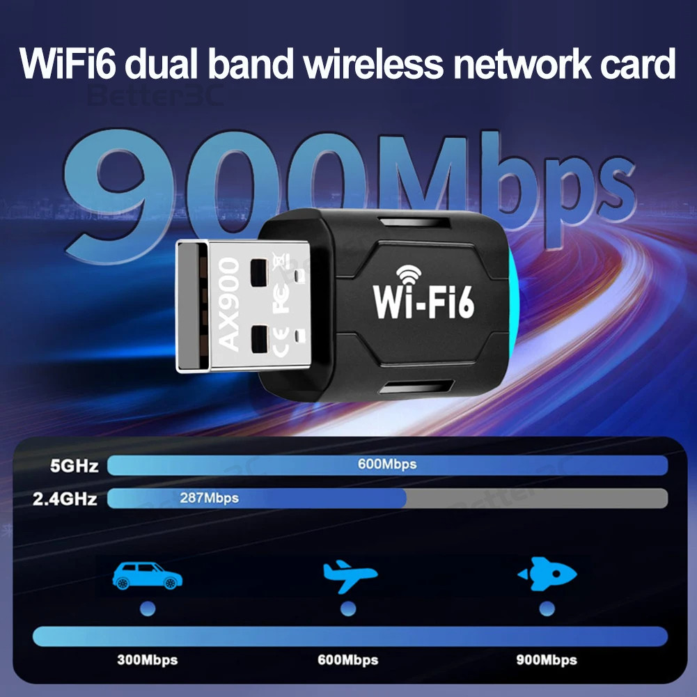 Free Driver 900Mbps USB WIFI Adapter 2.4G/5G Dual Band USB Dongle WiFi ...