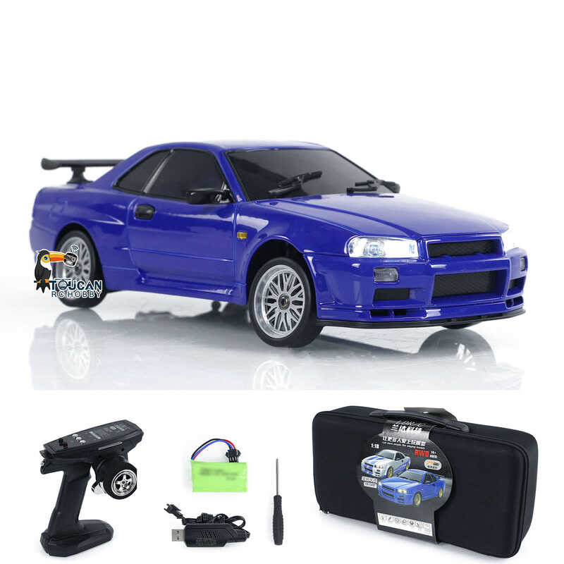 Toys Mini 1/18 LDRC LD1899 R34 RC Racing Car RWD Radio Control Drift Vehicles Model Gyroscope ...