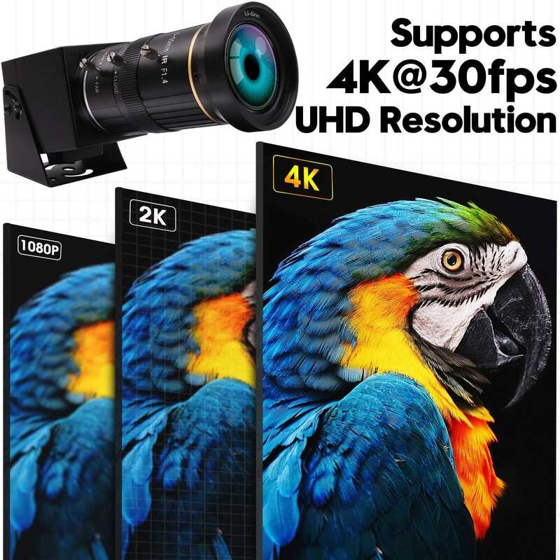 4K ⭐ ELP HDMI USB Camera Imx415 H.265 H.264 MJPEG 30Fps 3840*2160 Mini Industry Webcam With ...