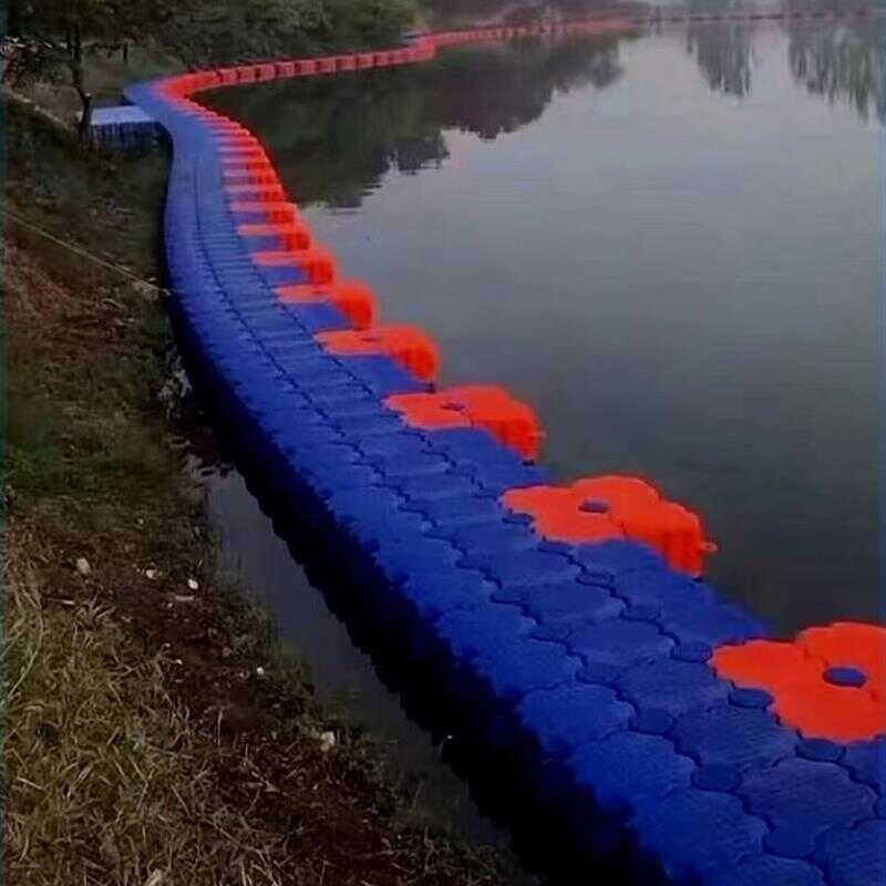 Floating plastic pontoon board swimming pool berth bucket floating net ...