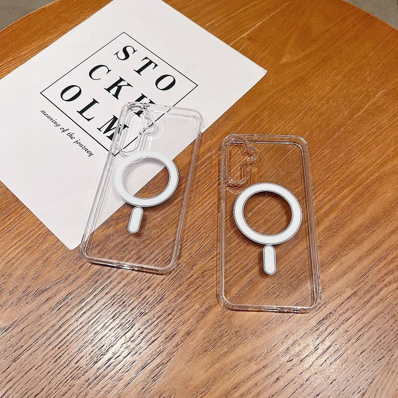 Magnetic Clear Acrylic Phone Case for Samsung Galaxy A56 A36 A26 A16 ...