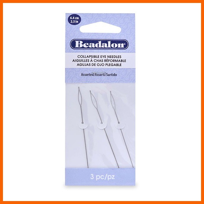 BEADALON Collapsible Eye Needles 2.5" (6.4cm) Assorted 3pcs/pack ...