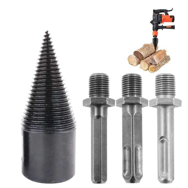 Wood Drill Bit Set Firewood Chop Wood Drill Bit Splitting Tool ...
