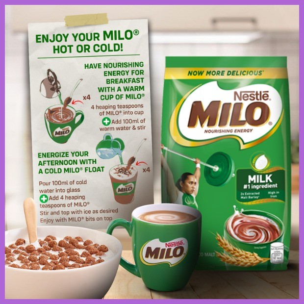 ๑ ♣ Milo Choco Powdered Milk Drink (24g x 12) + Bear Brand Powdered ...
