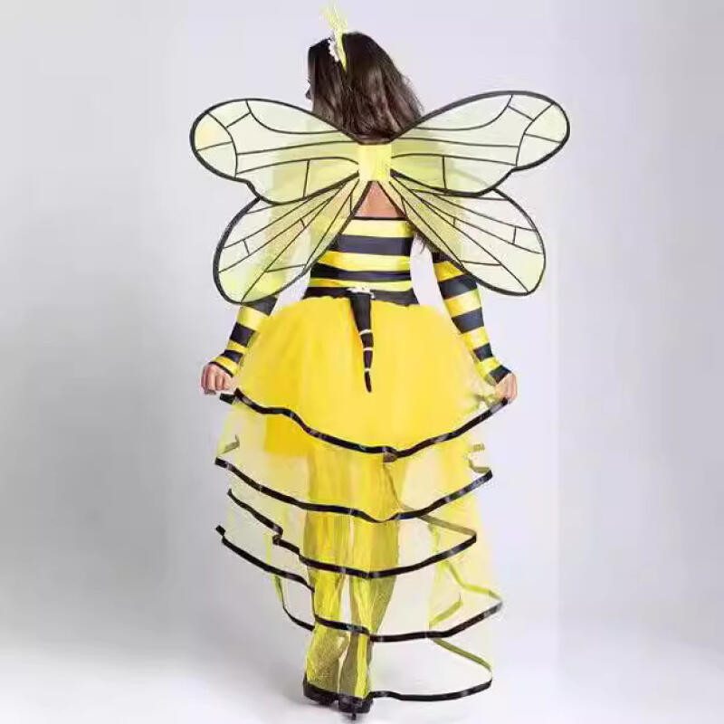 Honey Bee Stripe Yellow Dress For Woman Sexy Bees Adult Cosplay Costume ...