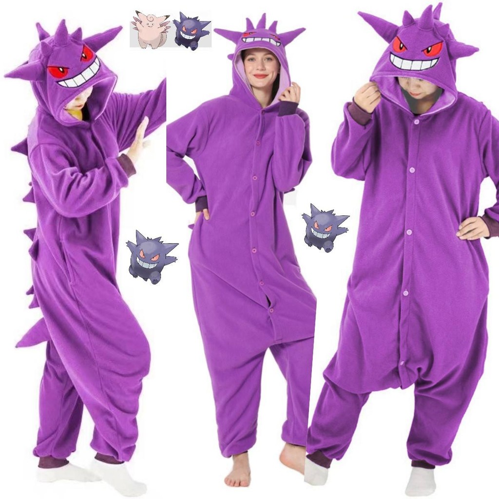 Pokemon Gengar Cosplay One-piece Performance Costume Japanese Anime ...