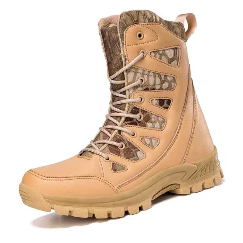 64 Ankle Outdoor Leather Male Hunting Trekking Tactical Combat Boots ...