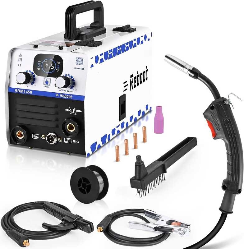 MIG Reboot 145Amp Welding Machine, 110V Flux Core Welding Machine Flux ...