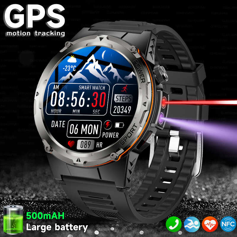 63 2025 3 New Outdoor Infrared Light Smart Watch Men GPS Trackr Ip68 ...