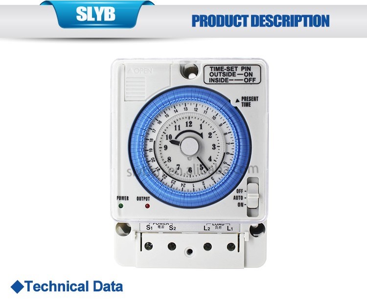 24Hour Automatic Types Of 220V 230V Analog Mechanical Weekly Rotary Time Control Switch TB388 ...