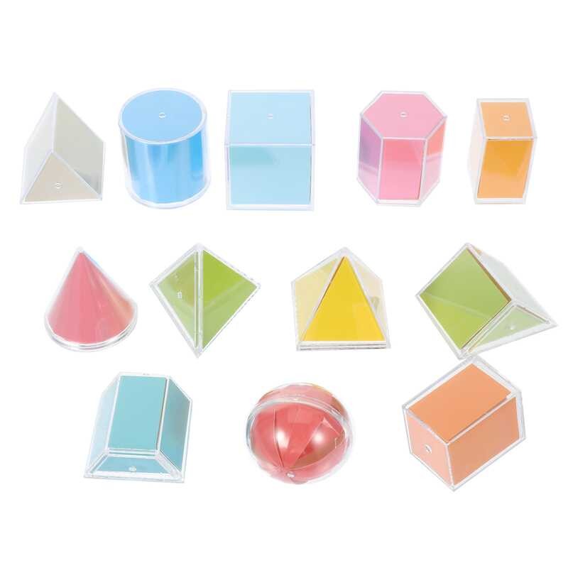 Geometry Demonstration Model Building Blocks 3D Shapes Solid Plastic ...