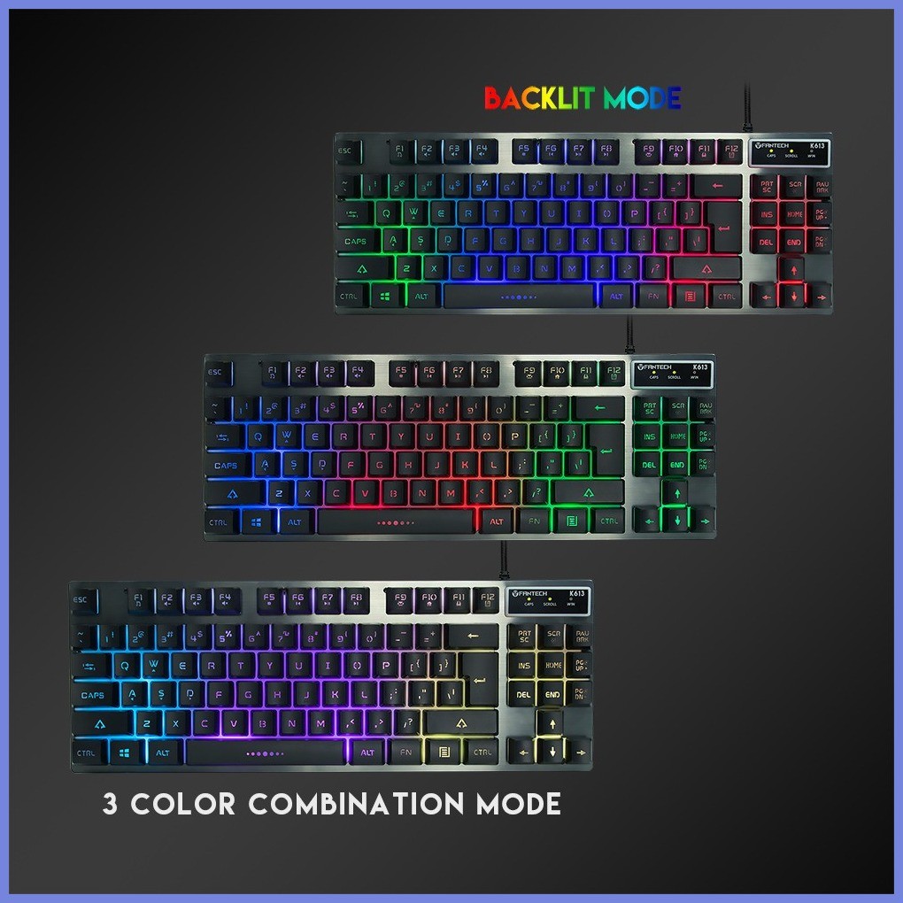 【Fast Ship+COD】 Fantech K614L Fighter III | K613L | K613 TKL Fighter II Membrane Gaming Keyboard ...