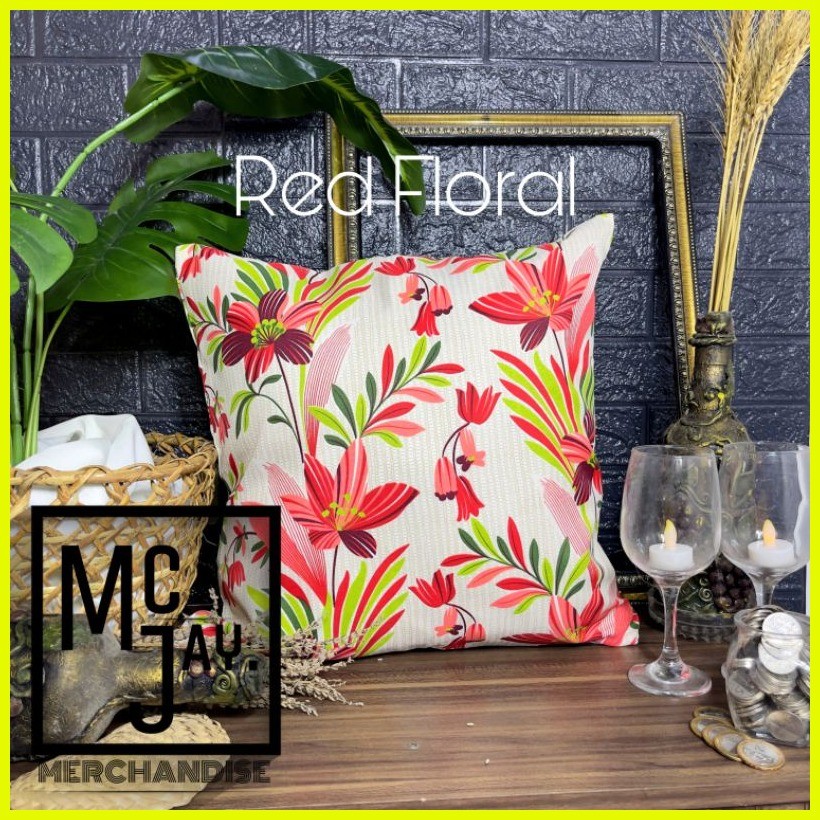 MCJAY - Flower Prints Throwpillow Case (Wild flower, Tulips, Santan ...